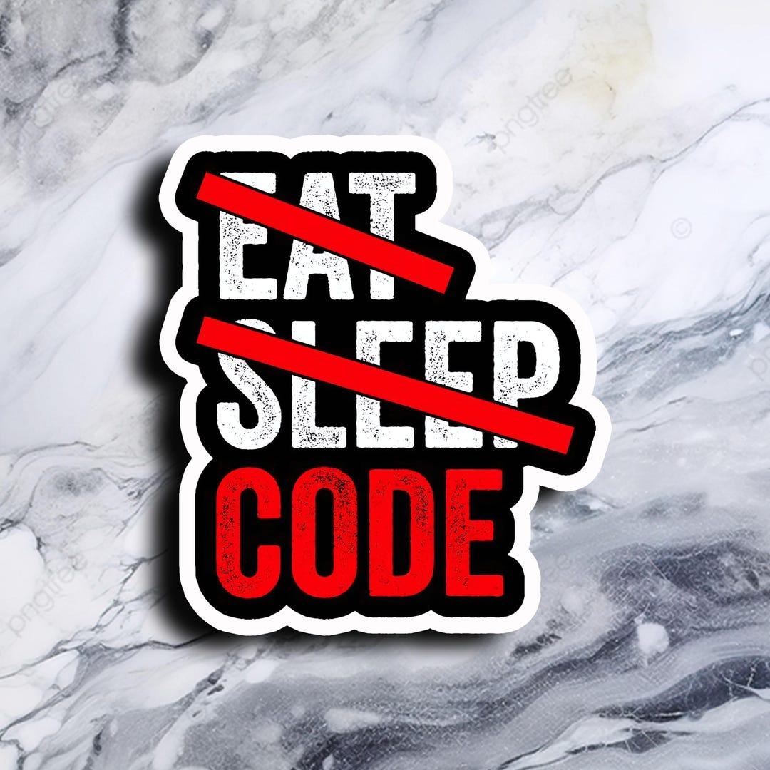 Eat Sleep Code Sticker Funny Programming Sticker for Coders, Developers ...
