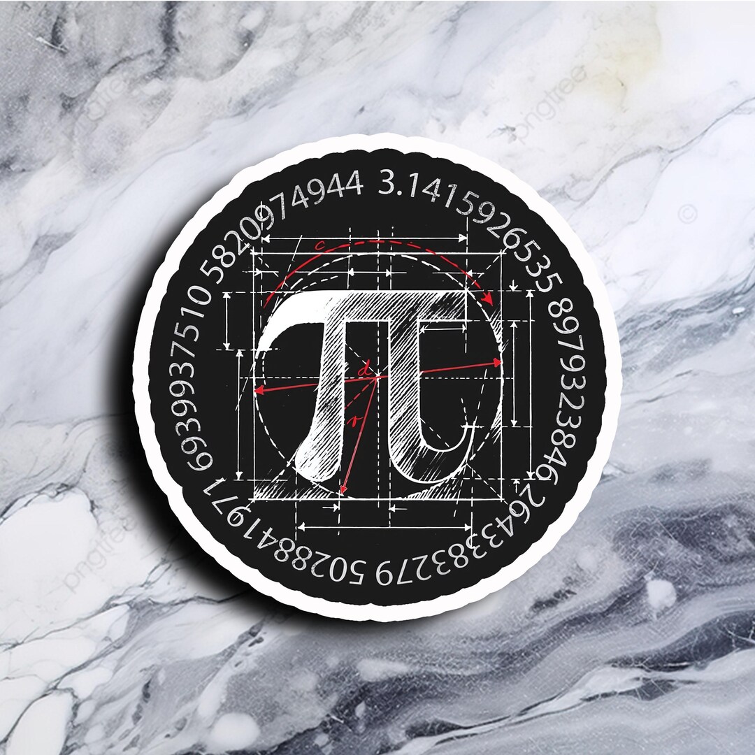 Pi Blueprint" Sticker - Mathematical Vinyl Decal for STEM Enthusiasts ...