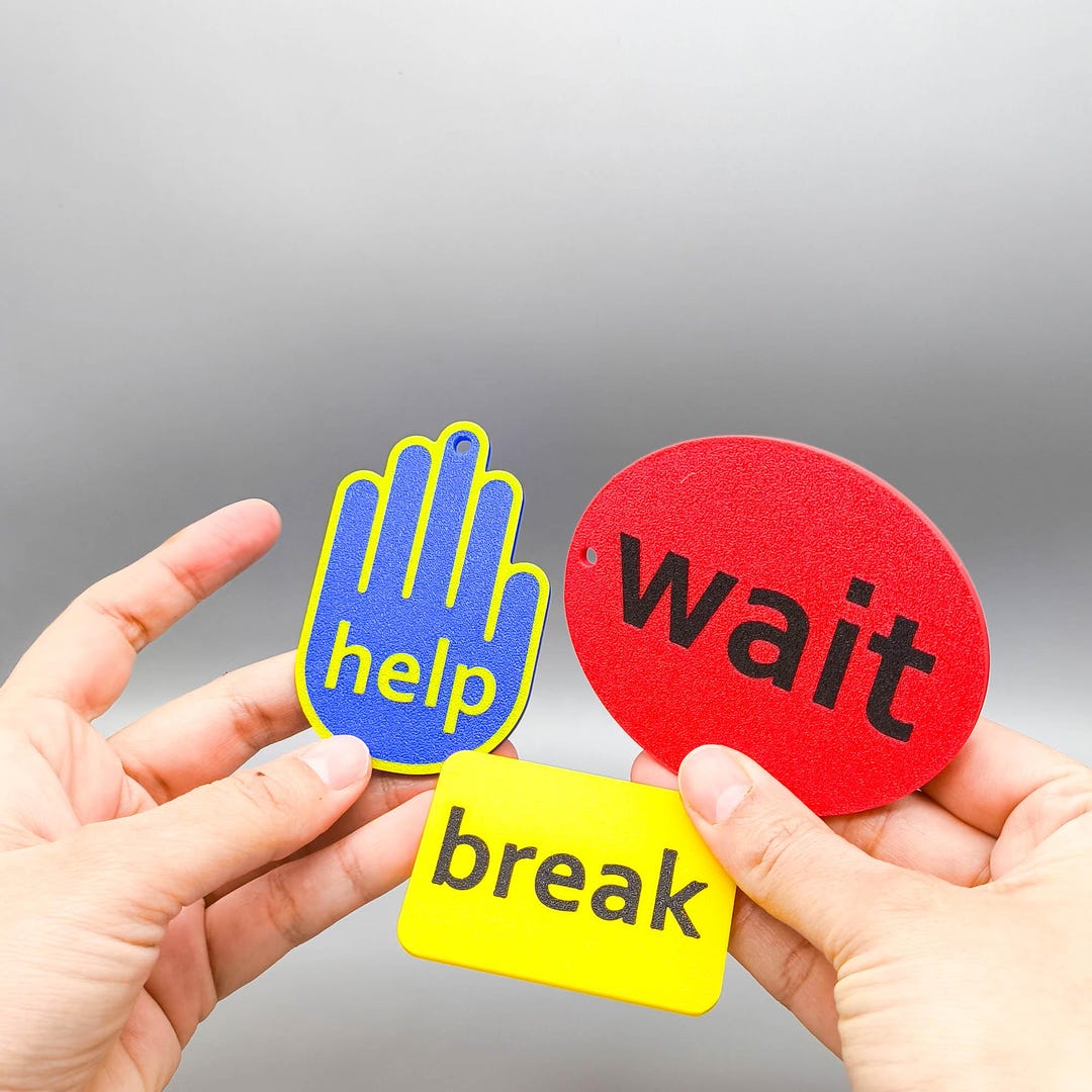 Zones of Regulation Badges - Color-coded Break, Wait, Help Messages for ...