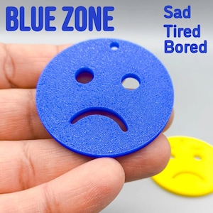 Zones of Regulation Keychain – Color Coded Mood Discs for Instant ...