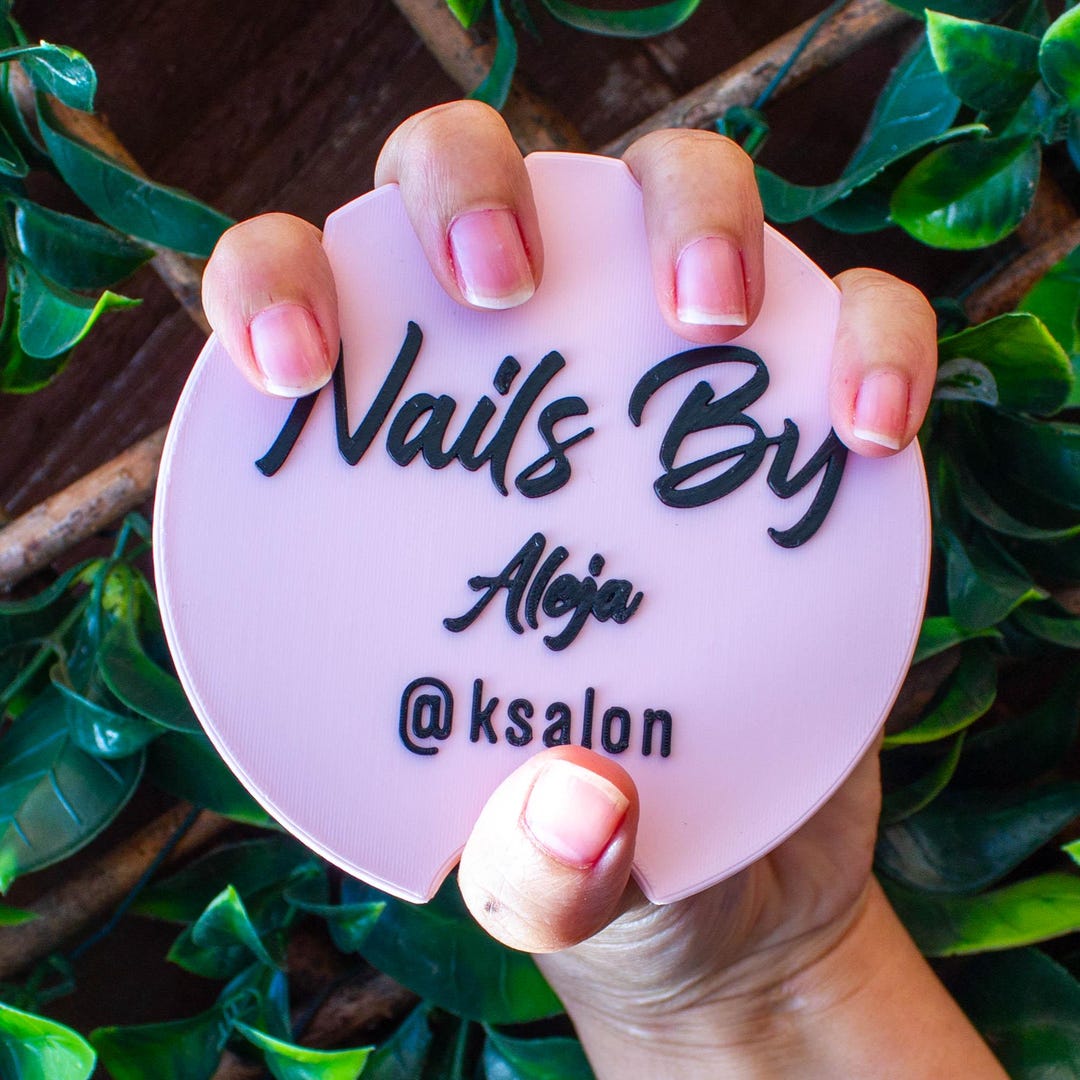 Custom Nail Art Photography Prop, Personalized Branding Disk, Nail ...