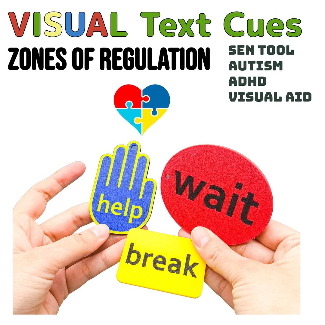 Zones of Regulation Badges - Color-coded Break, Wait, Help Messages for ...