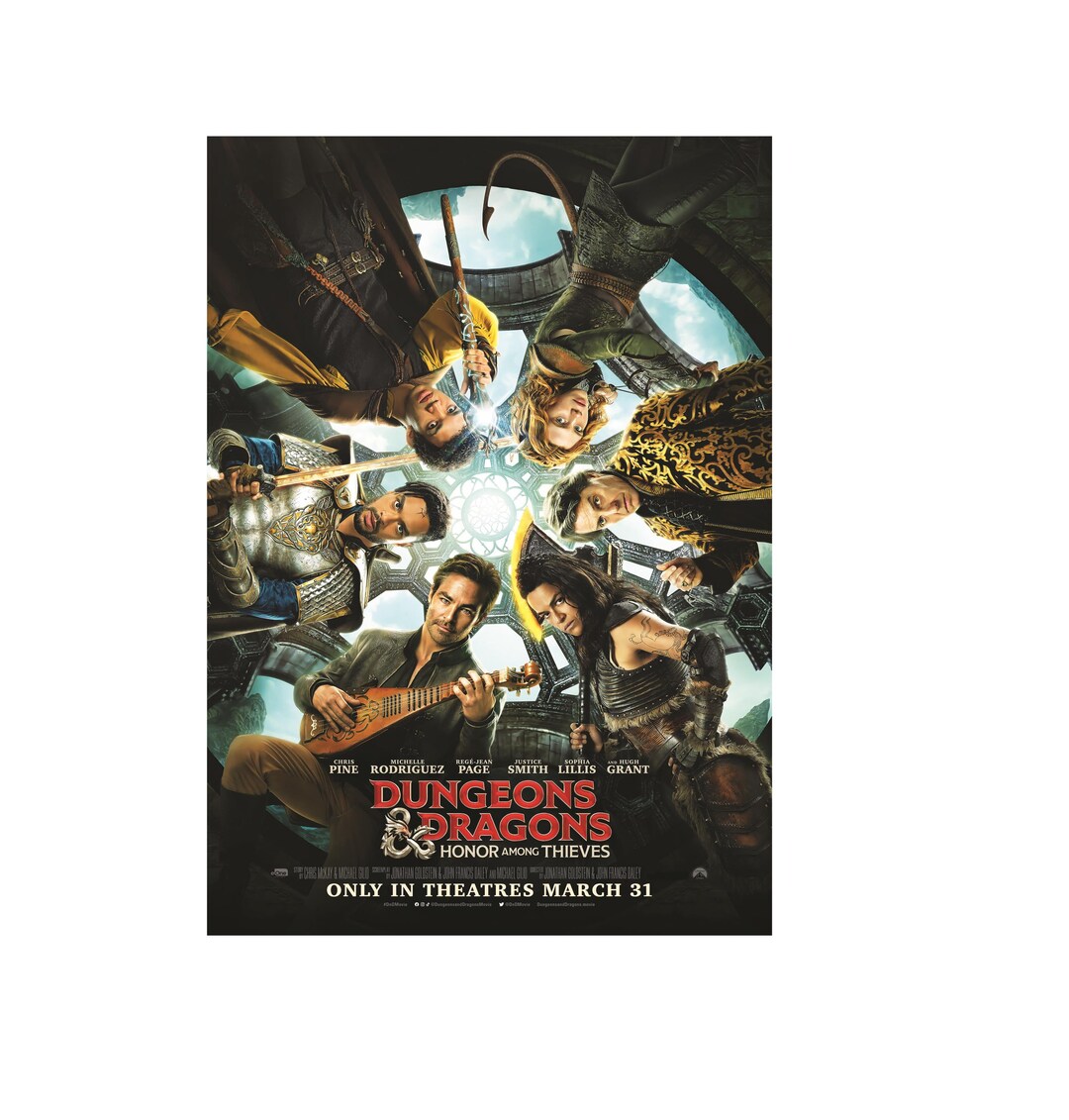 BUY 2 GET 1 FREE Dungeons Dragons Honor Among Thieves Movie Poster Film ...