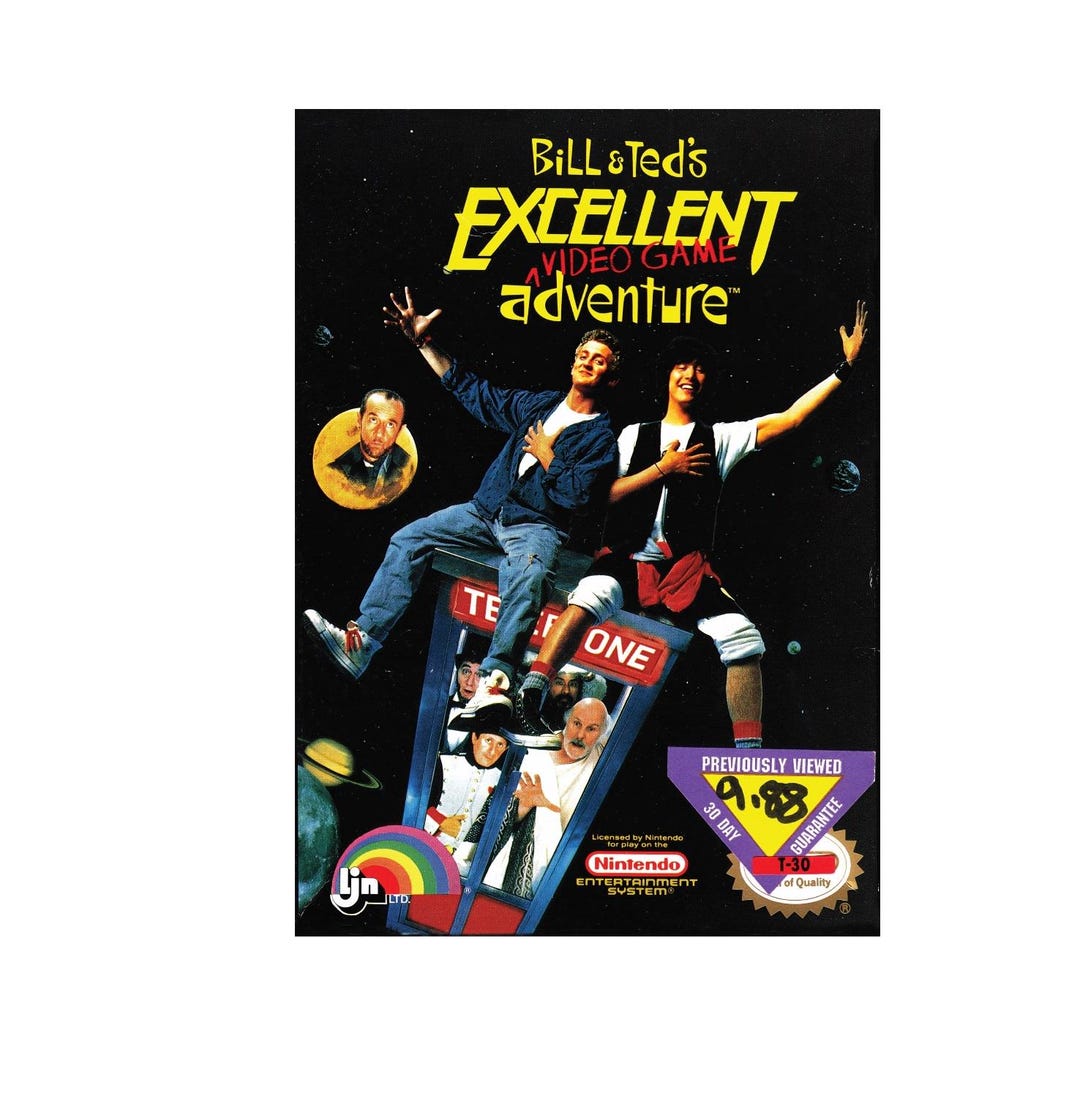 BUY 2 GET 1 FREE Nintendo Bill & Ted's Excellent Video Game Adventure ...