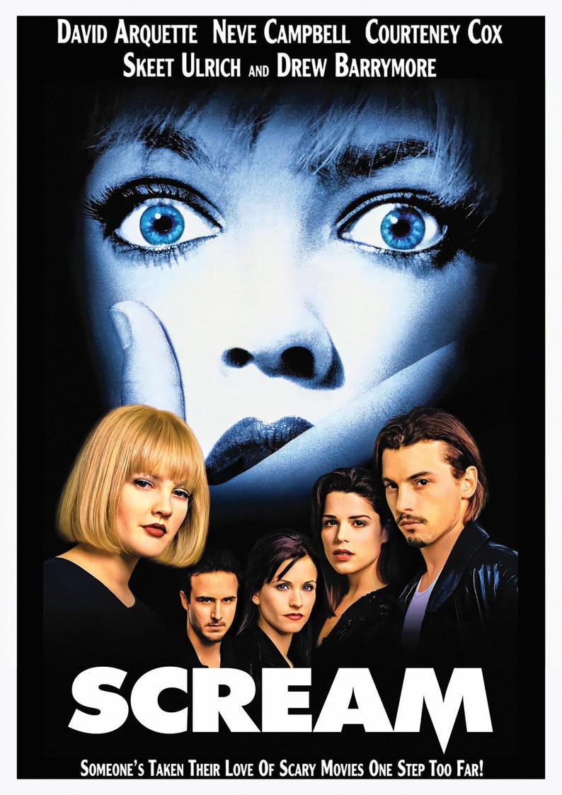 BUY 2 GET 1 FREE Scream Movie Poster Film Plakat Print Wallpaper ...