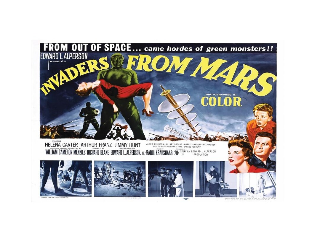 BUY 2 GET 1 FREE Invaders From Mars Movie Poster Film Plakat Print ...