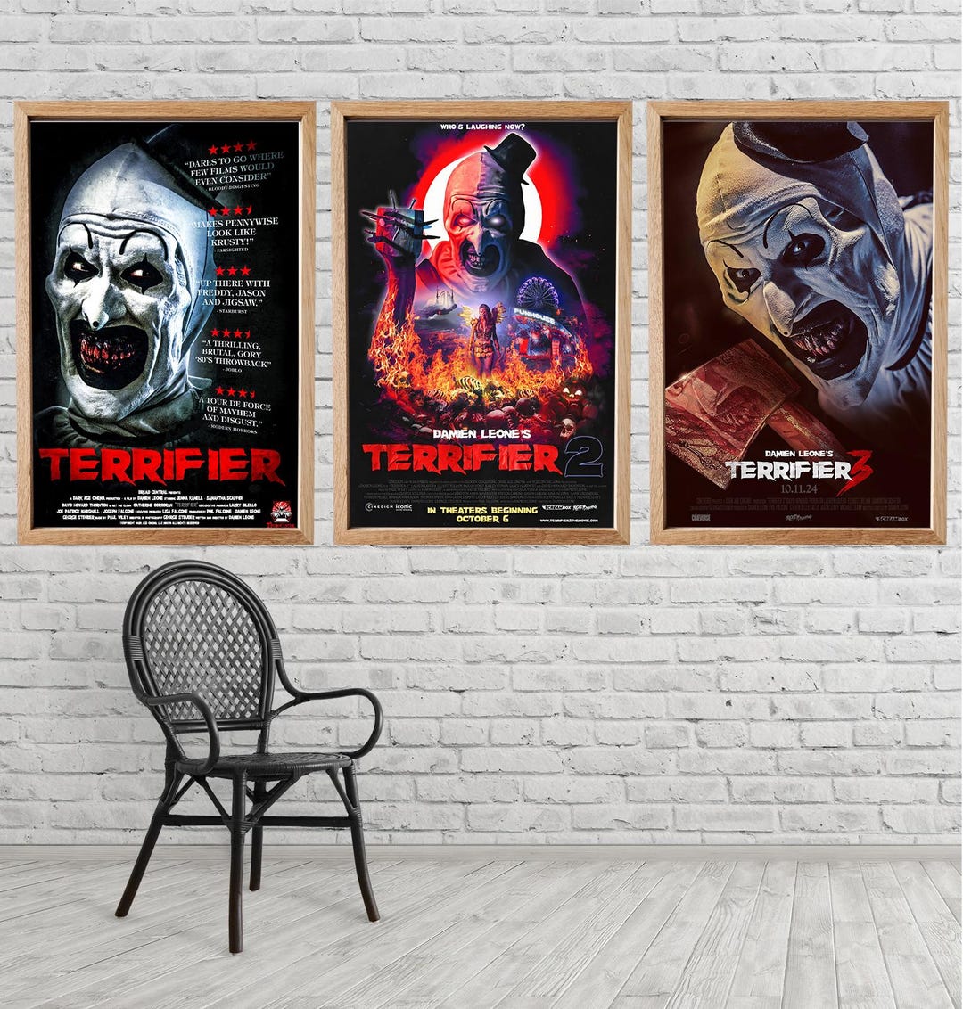 BUY 2 GET 1 FREE Terrifier 1 2 3 Movie Poster Film Plakat Unframed - Etsy