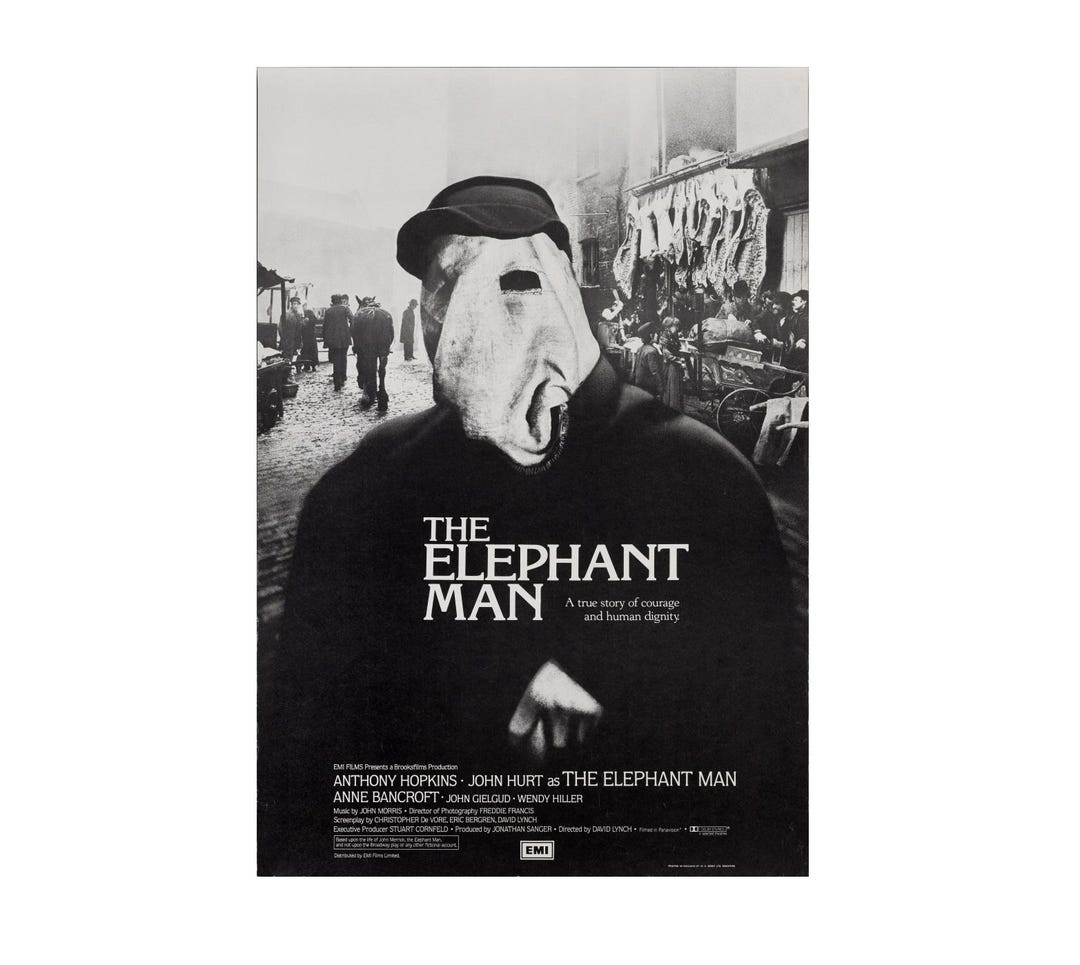 BUY 2 GET 1 FREE the Elephant Man Movie Poster Film Plakat Print ...