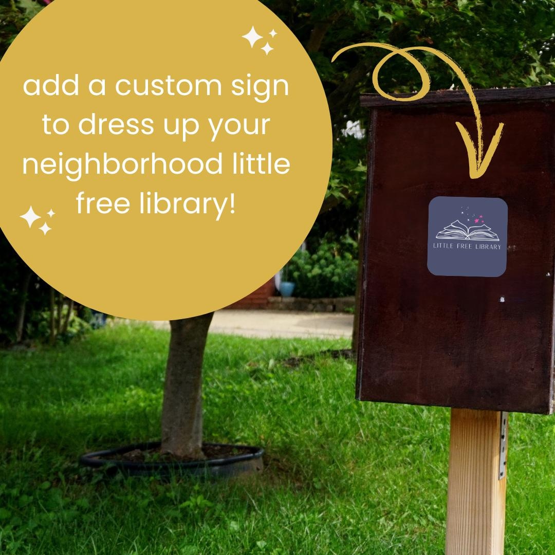 Little Free Library Sign Sign for Lending Library Free Little Library ...