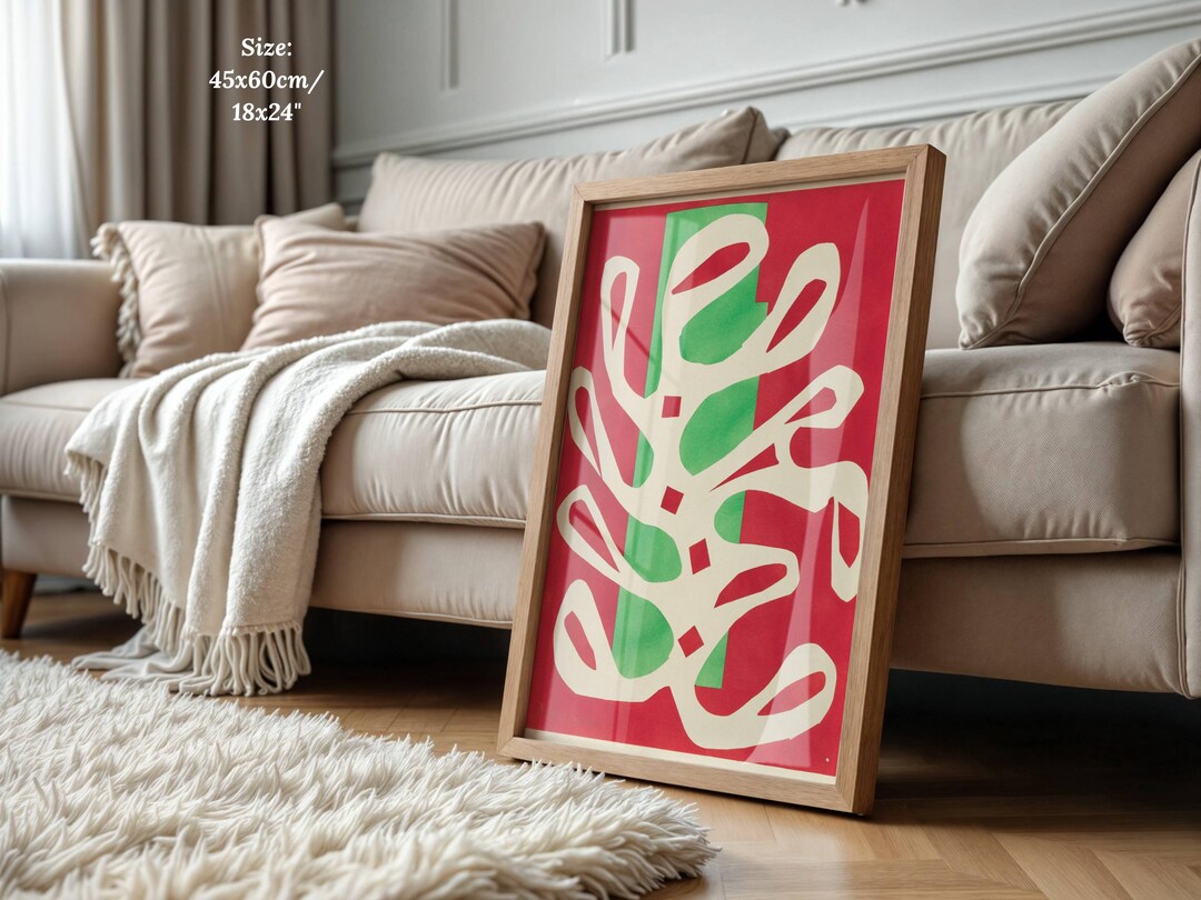 Henri Matisse - White Algae on a Red and Green Background (1947 ...