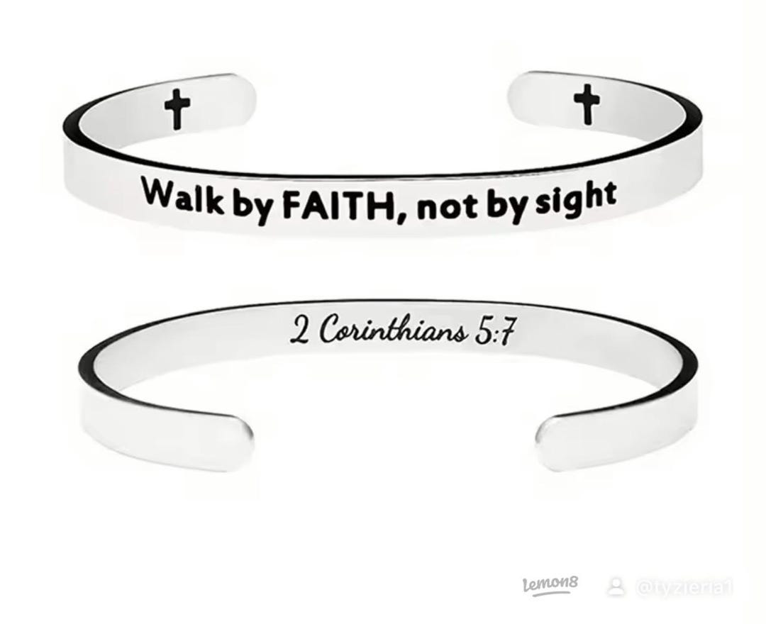 Bible Verse Bracelet | Black Stainless Steel and Silicone | Christian ...