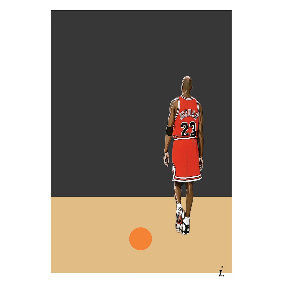 Michael Jordan Basketball Legend Digital Print - Iconic NBA Wall Art ...
