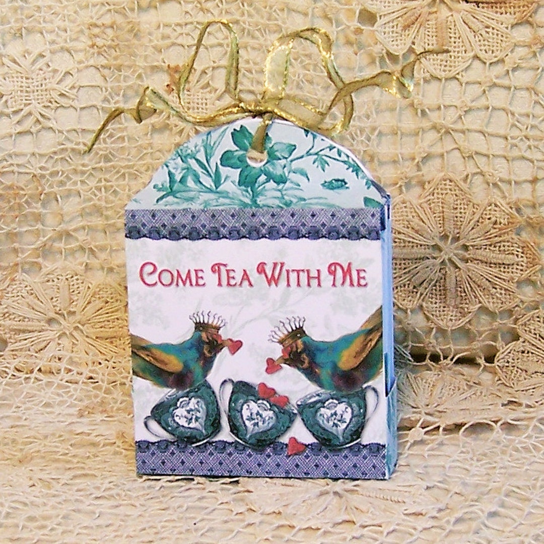 Tea Party Decor - Tea Bag Envelopes, Teabag Holder, Teacher Tea Gift ...