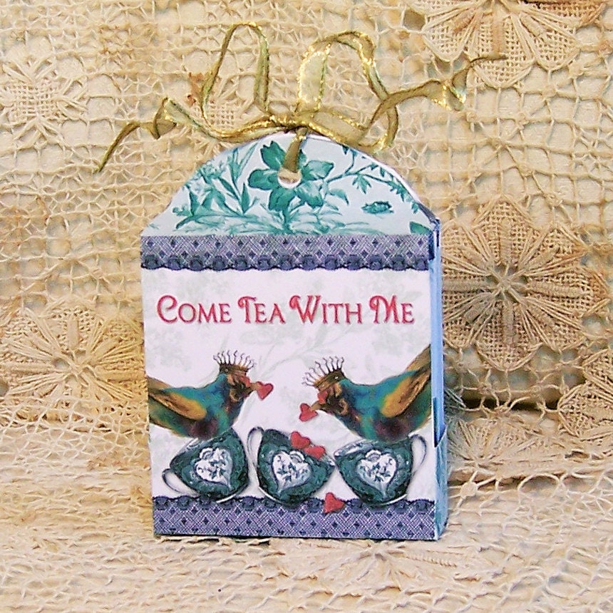 Tea Party Decor - Tea Bag Envelopes, Teabag Holder, Teacher Tea Gift ...