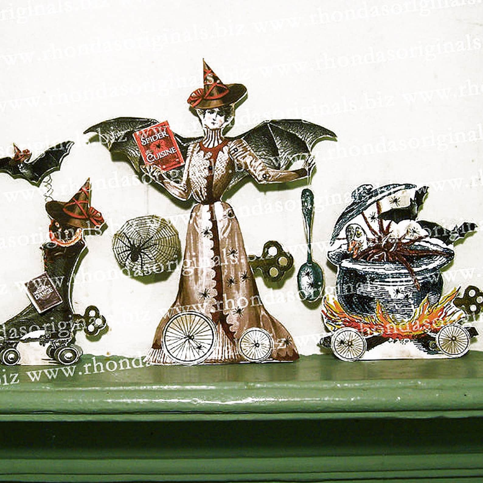 Halloween Paper Puppets Paper Dolls Printable Witch - Etsy