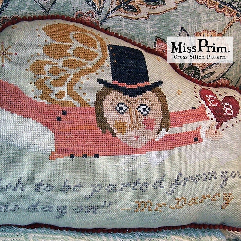 Mr. Darcy Cross Stitch Pattern – Jane Austen Pride & Prejudice (digital ...