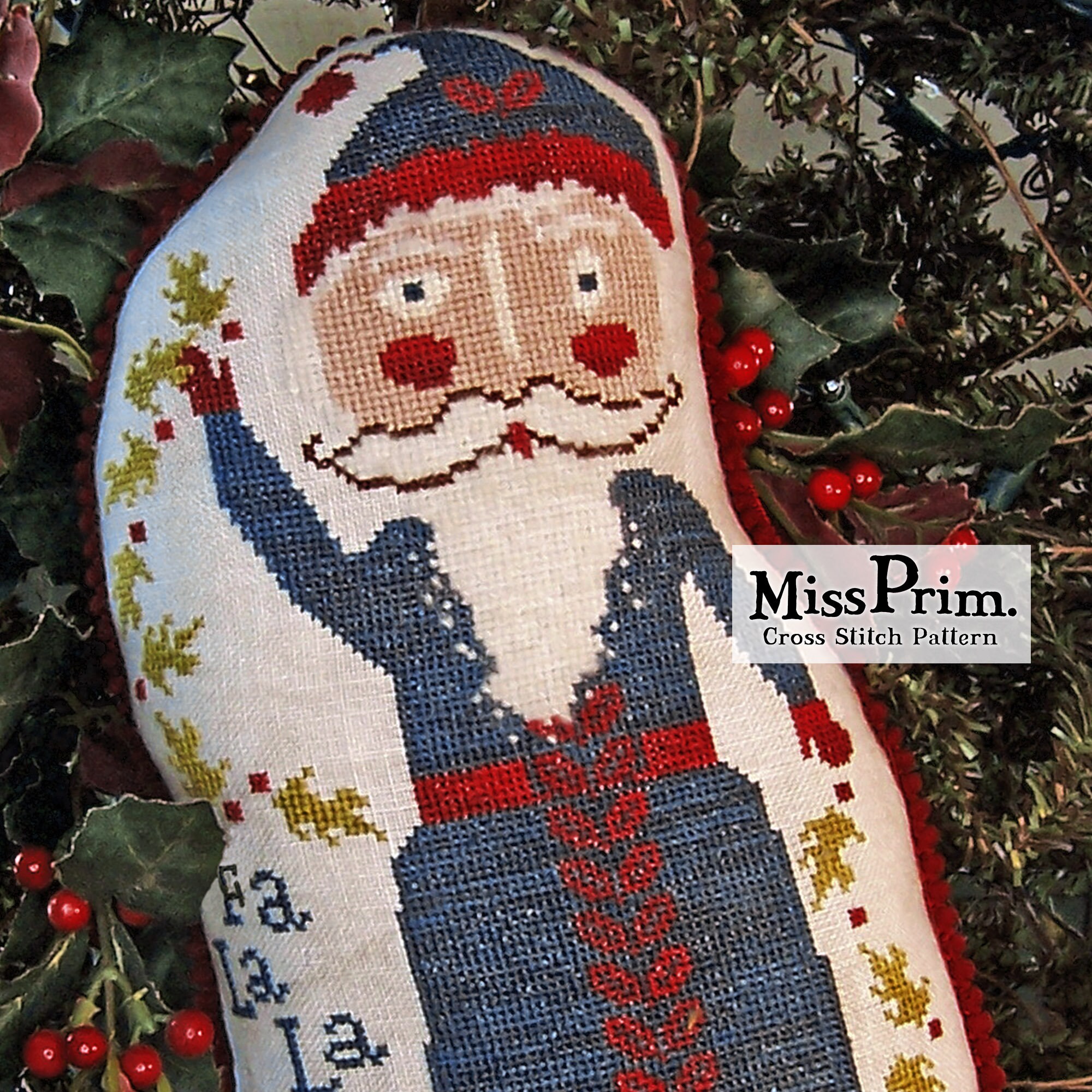 Santa Claus Cross Stitch Pattern - Santa Doll Pattern - Winter ...