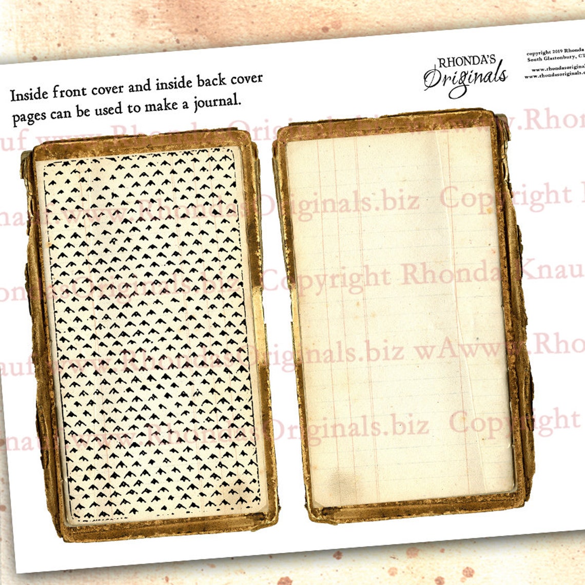 Halloween Clip Art Printable Journal Pages Vintage Digital - Etsy