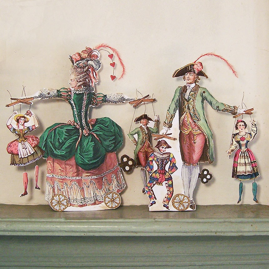 Paper Puppets - Stand up Paper Dolls Printable - Paper Crafting Digital ...