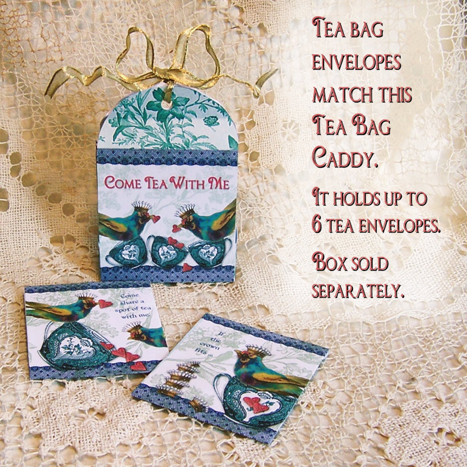 Tea Party Decor Tea Bag Envelopes Teabag Holder Teacher - Etsy
