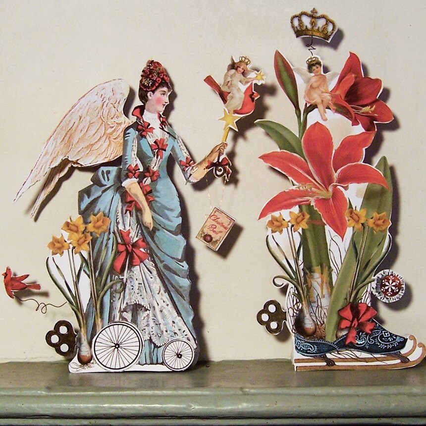 Victorian Angel Papercrafts Articulated Paper Doll Cherub - Etsy