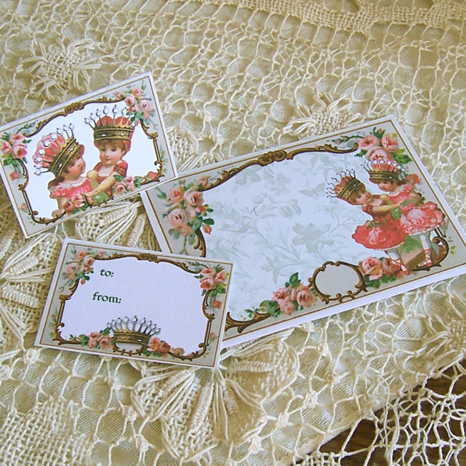 Princess Gift Box or Cupcake Topper Gift Tags Digital Instant - Etsy