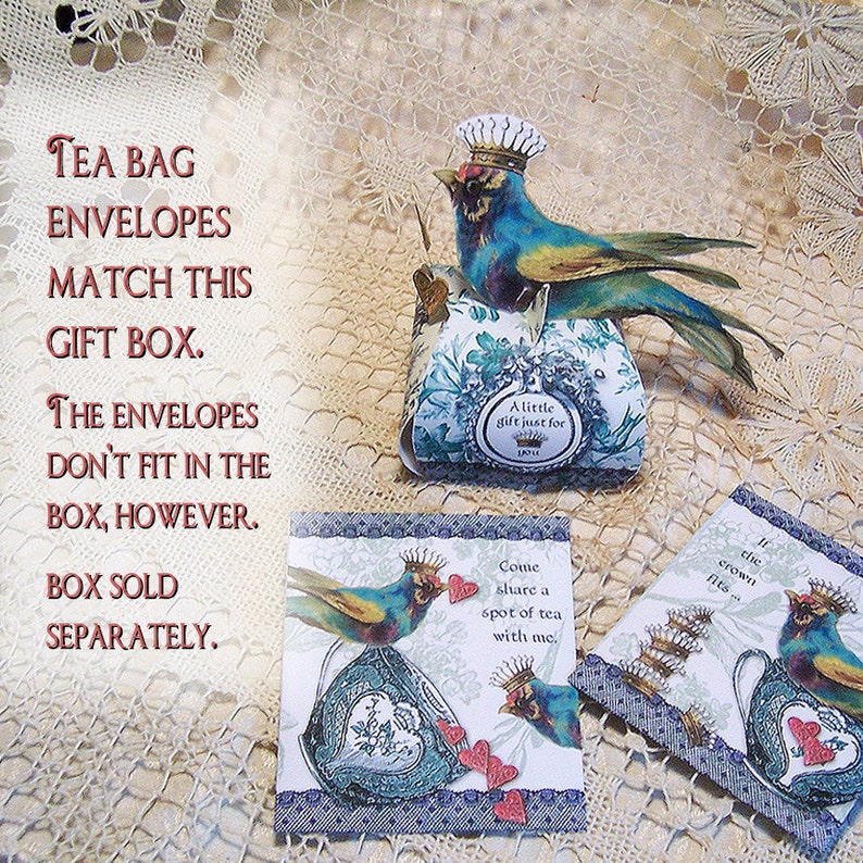 Printable Tea Party Favors Teabag Holder Mini Envelope - Etsy
