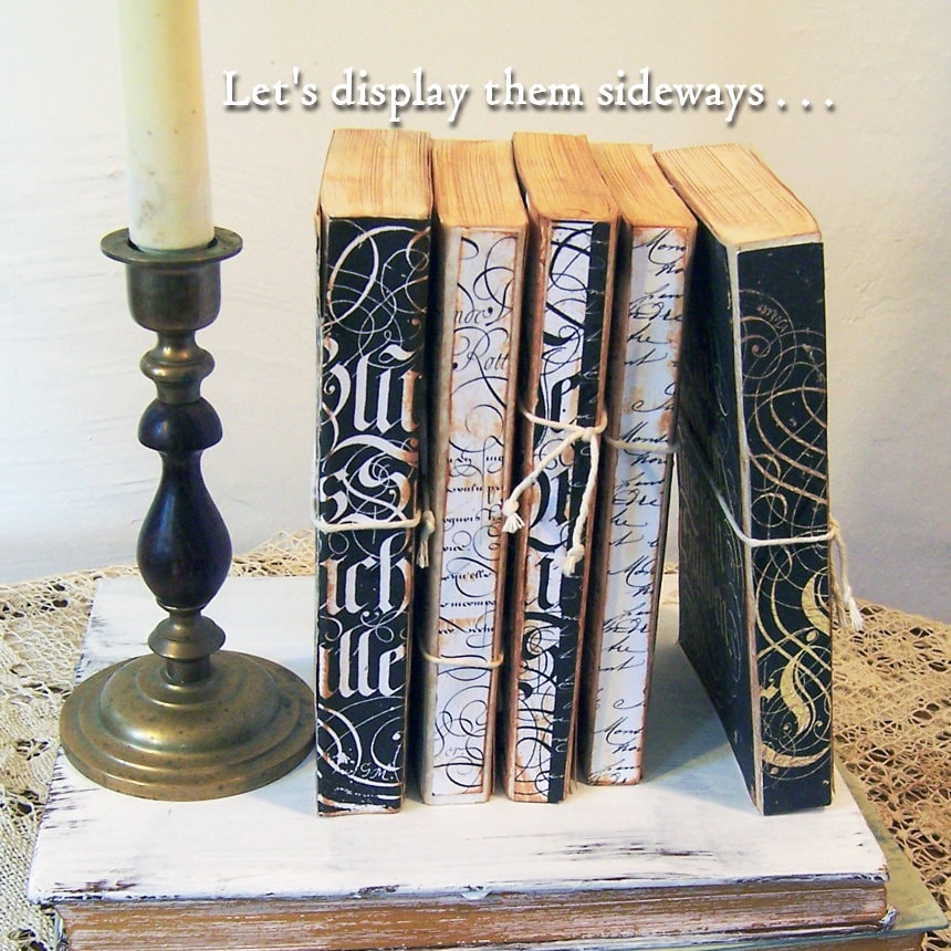 Coffee Table Decor Rustic Books for Home Decor or Junk | Etsy