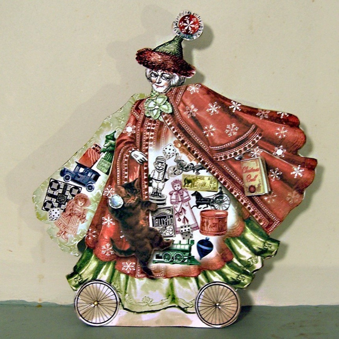 Christmas Paper Doll or 3D Mrs. Santa Claus Greeting Card - INSTANT ...