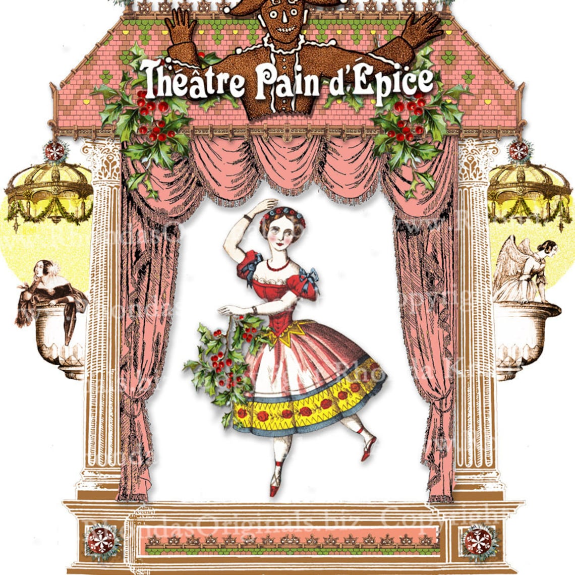 Printable Digital 3D Paper Theater Christmas Gingerbread | Etsy