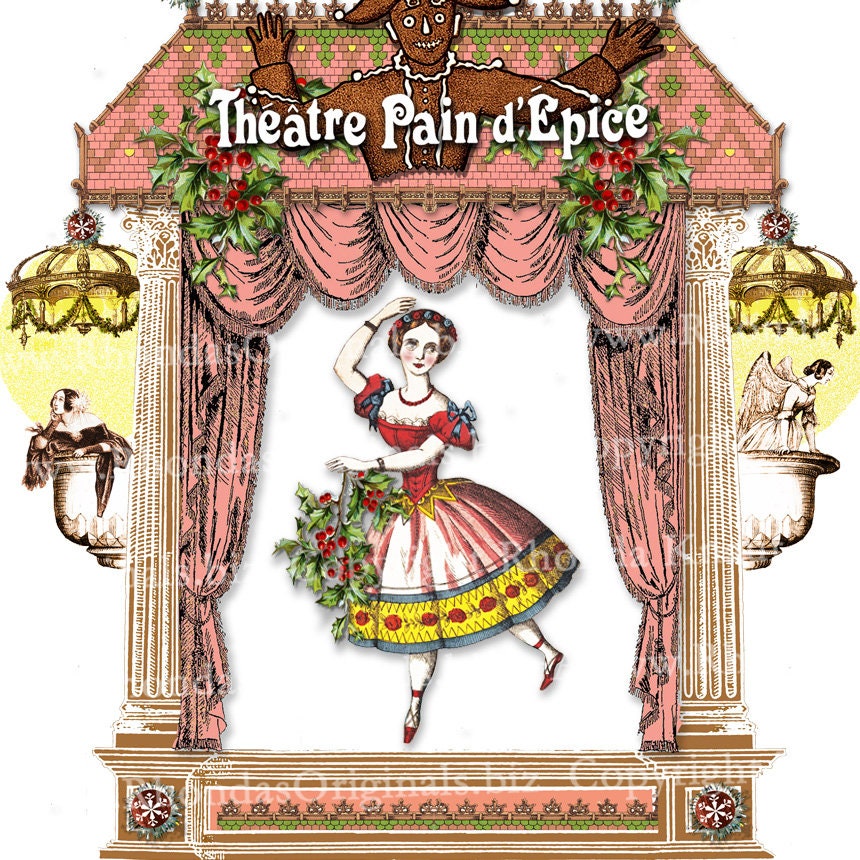 Printable Digital 3D Paper Theater Christmas Gingerbread | Etsy