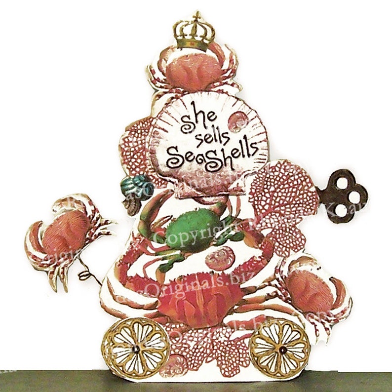 Digital Mermaid Paper Dolls - Marie Antoinette Seashell Beach Party ...