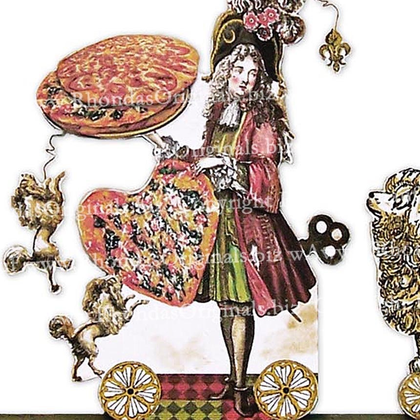 Pizza Paper Doll and Poodle Clipart Funny Printable Marie - Etsy