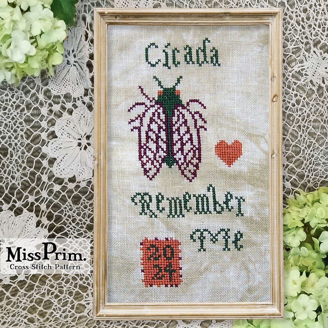 Cicada Cross Stitch Pattern - Insect Cross Stitch PDF - Easy Xstitch ...