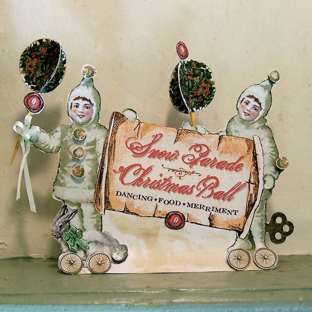 Digital Snow Girls Christmas Decoration - INSTANT DOWNLOAD Paper Doll ...