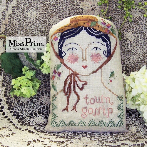 Kitty Cross Stitch Pattern Miss Prim X-stitch PDF Pillow - Etsy