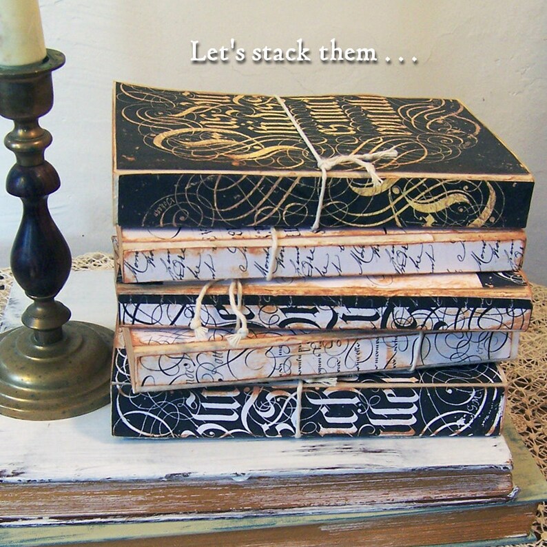 Coffee Table Decor Rustic Books for Home Decor or Junk | Etsy