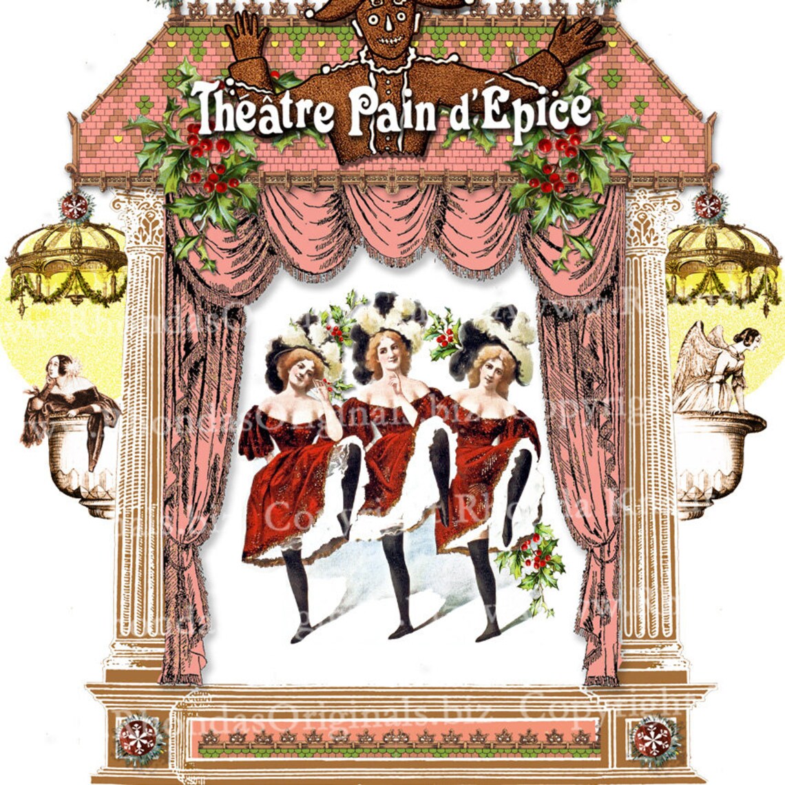 Printable Digital 3D Paper Theater Christmas Gingerbread - Etsy