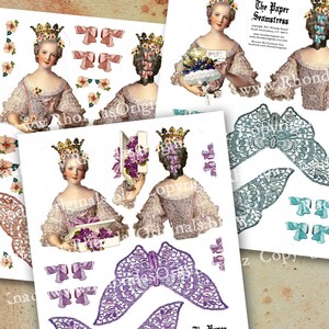 Digital Fairy Princess Paper Doll - INSTANT DOWNLOAD- 3 Girl Torsos and ...