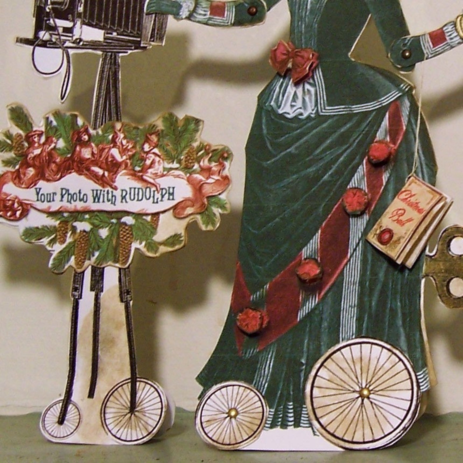 Christmas Decoration Rudolph Reindeer Digital Paper Doll - Etsy