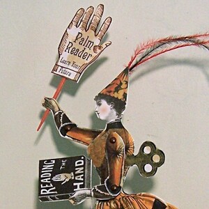 Halloween Palm Reader Digital Paper Doll INSTANT Download - DIY ...