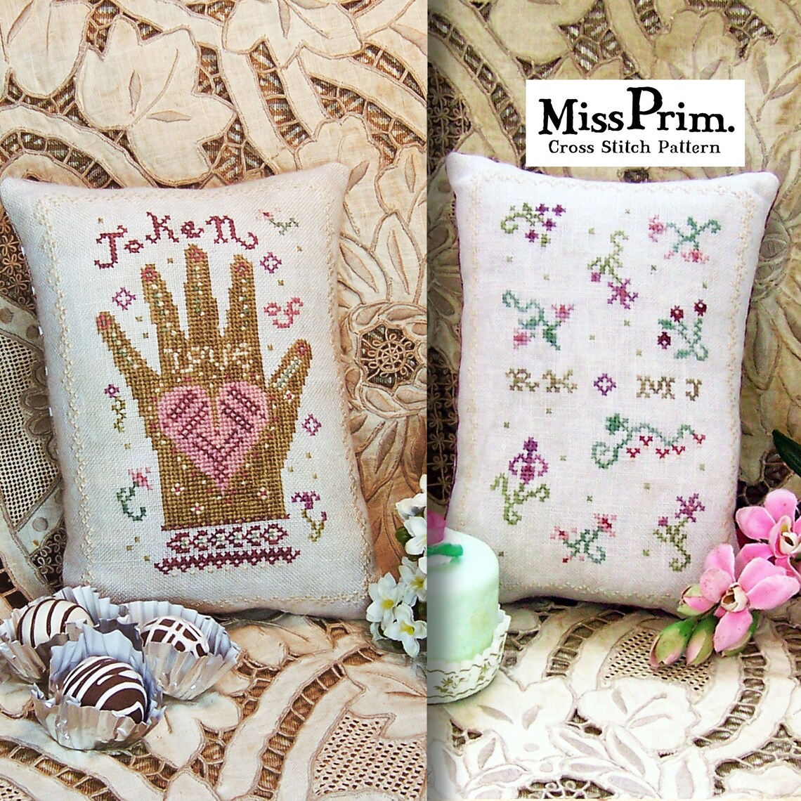 Love Cross Stitch Patterns - Set of 2 Friendhip, Wedding, Mothers Day ...