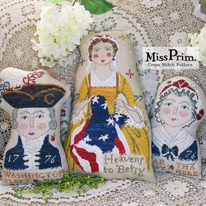 Martha Washington Doll Cross Stitch Pattern - First Lady - Prim Cross ...