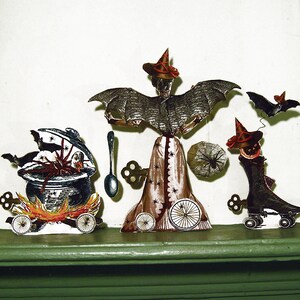 Halloween Paper Puppets - Paper Dolls Printable - Witch Clipart ...