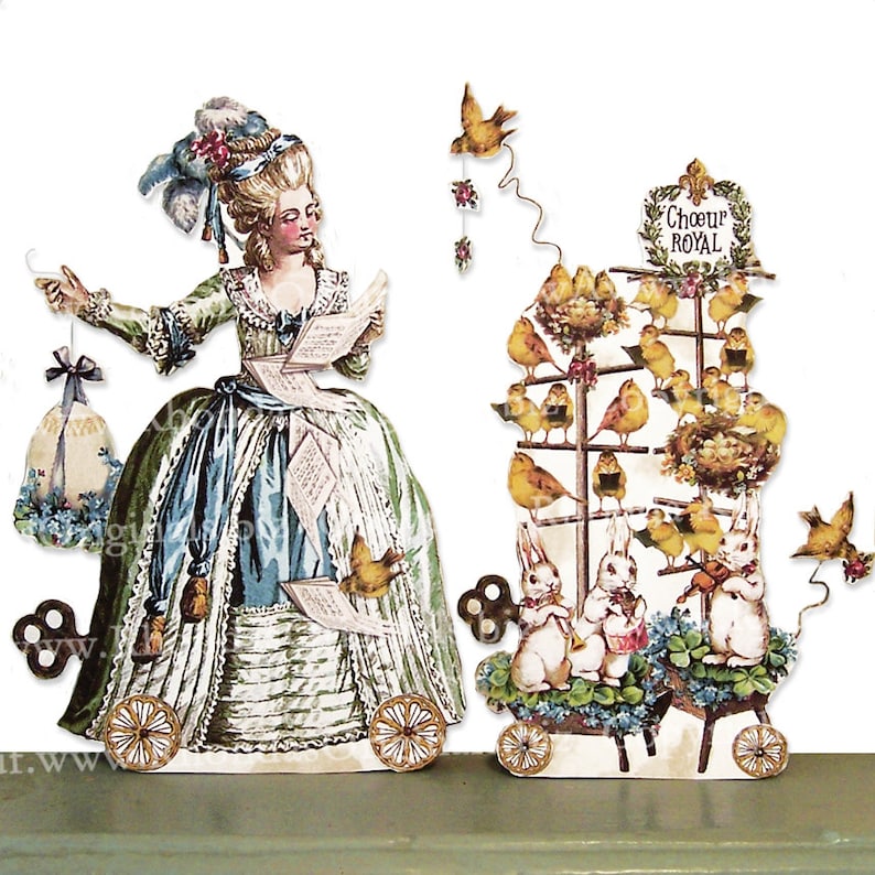 DIY Easter Cards - Easter Bunny Clipart - Marie Antoinette Doll ...
