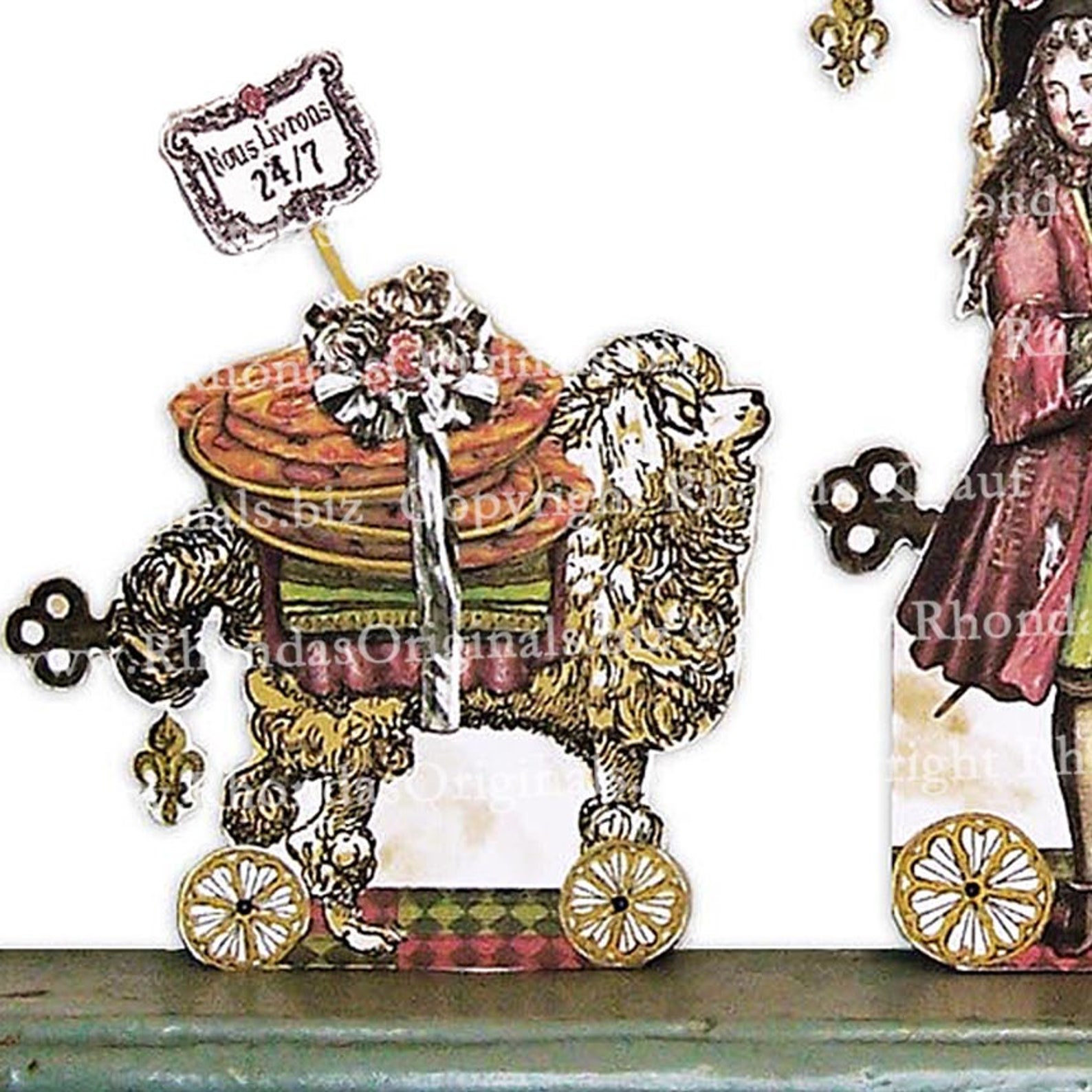 Printable Paper Dolls Pizza Man and Poodle Clipart Digital | Etsy