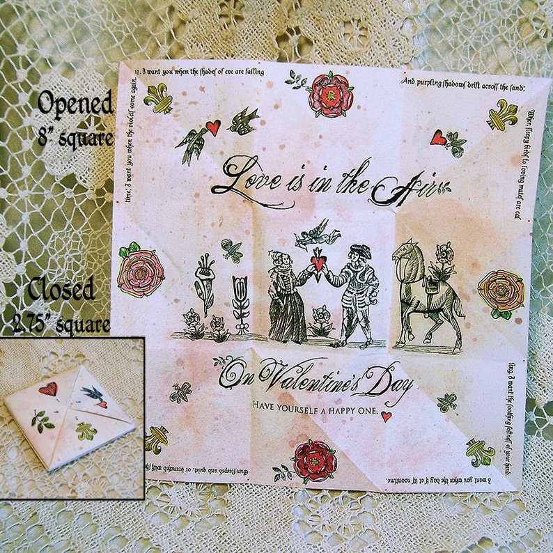 Vintage Valentine Printable Victorian Puzzle Purse | Etsy