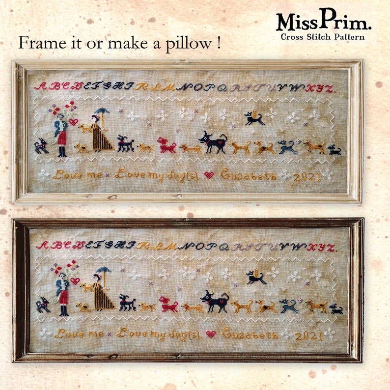 Dog Cross Stitch Pattern - Love Cross Stitch PDF - Dog Lover - Dog Mom ...