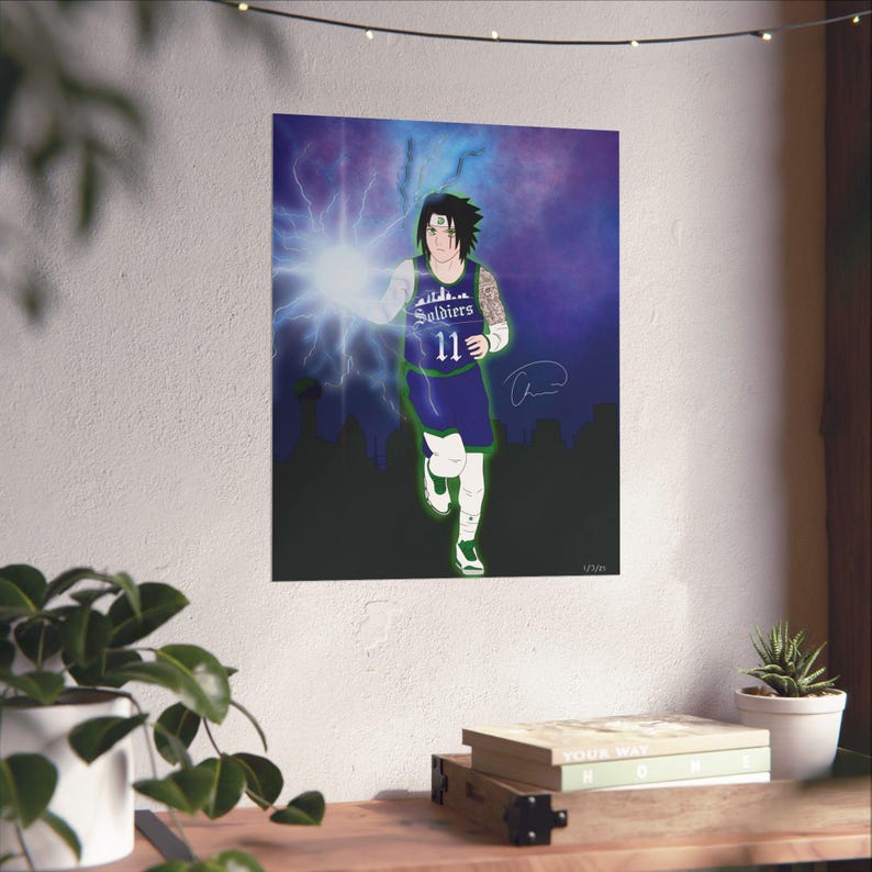 Custom Sasuke Uchiha Naruto Anime Fan Art Poster - Etsy