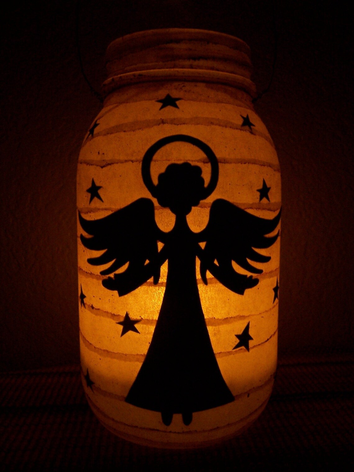 Grungy Primitive Christmas Angel Lantern Luminary Light Candle - Etsy